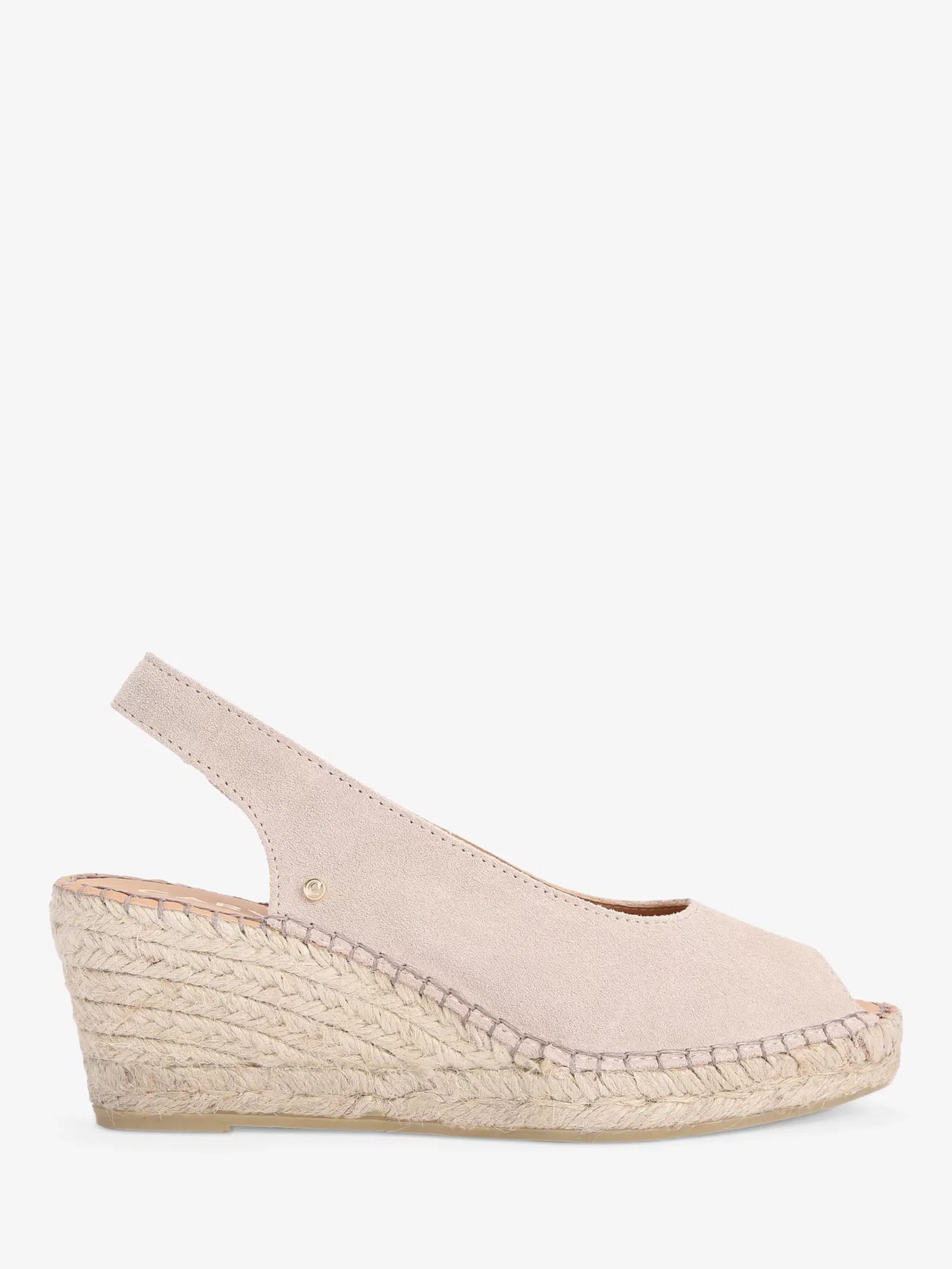 CARVELA Sharon Suede Wedge Heel Espadrilles in Natural Taupe | endource