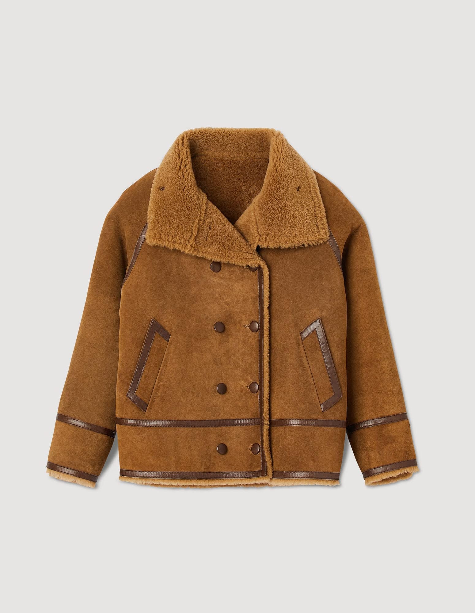 SANDRO Shearling Coat | endource