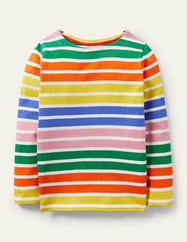 BODEN Rainbow Breton Top in Multi Rainbow | endource