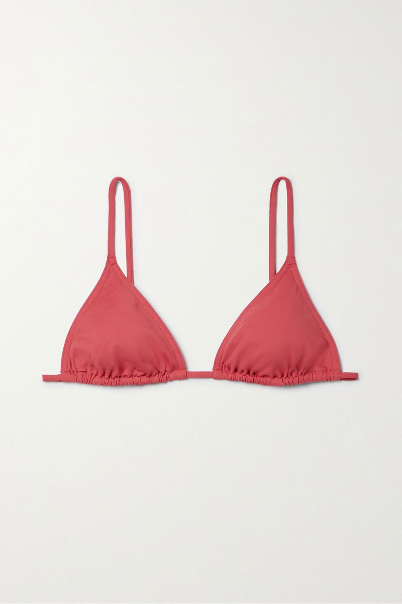 ERES Les Essentials Mouna Triangle Bikini Top in Red | Endource