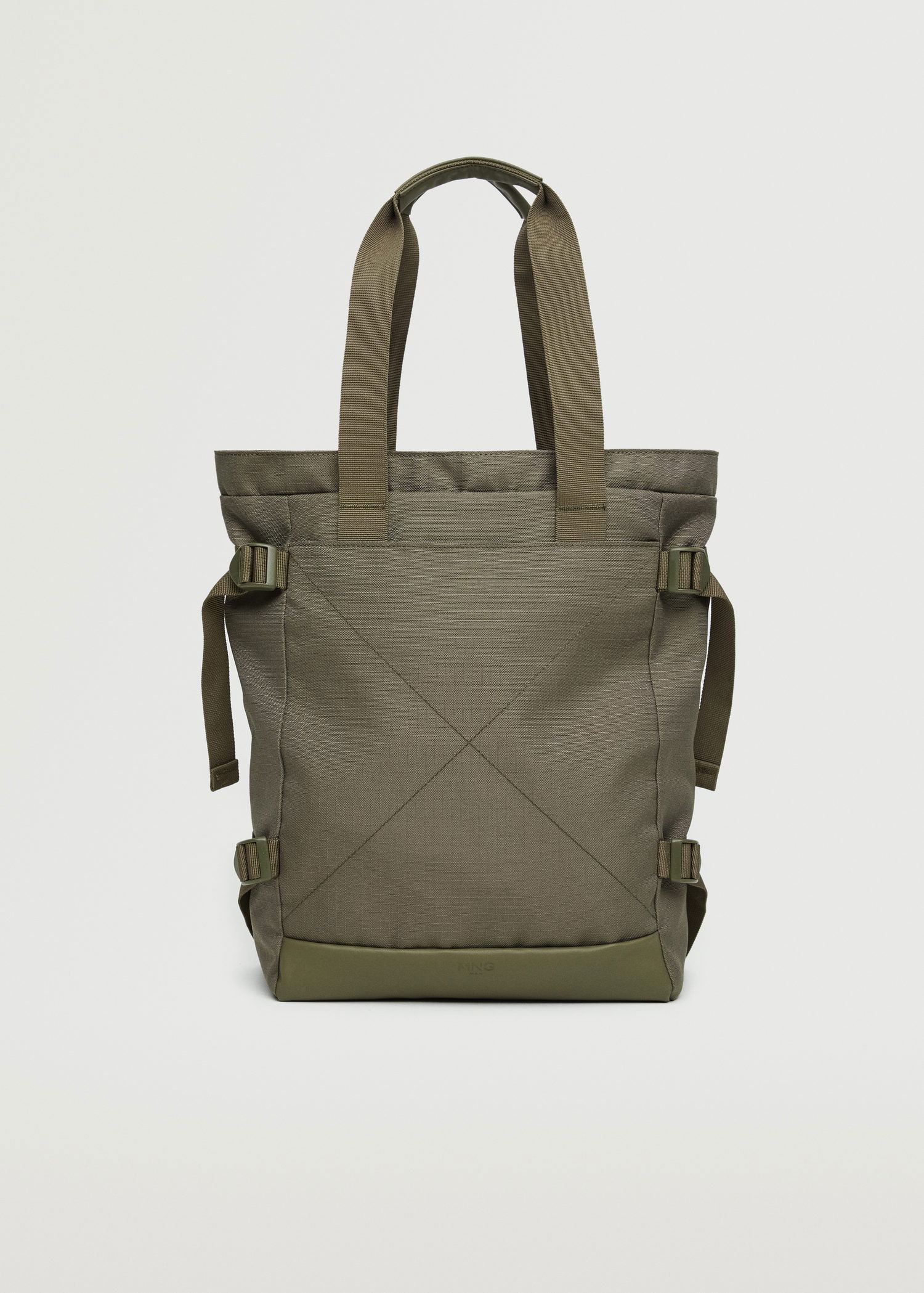 MANGO Nylon Tote Bag in Khaki | endource