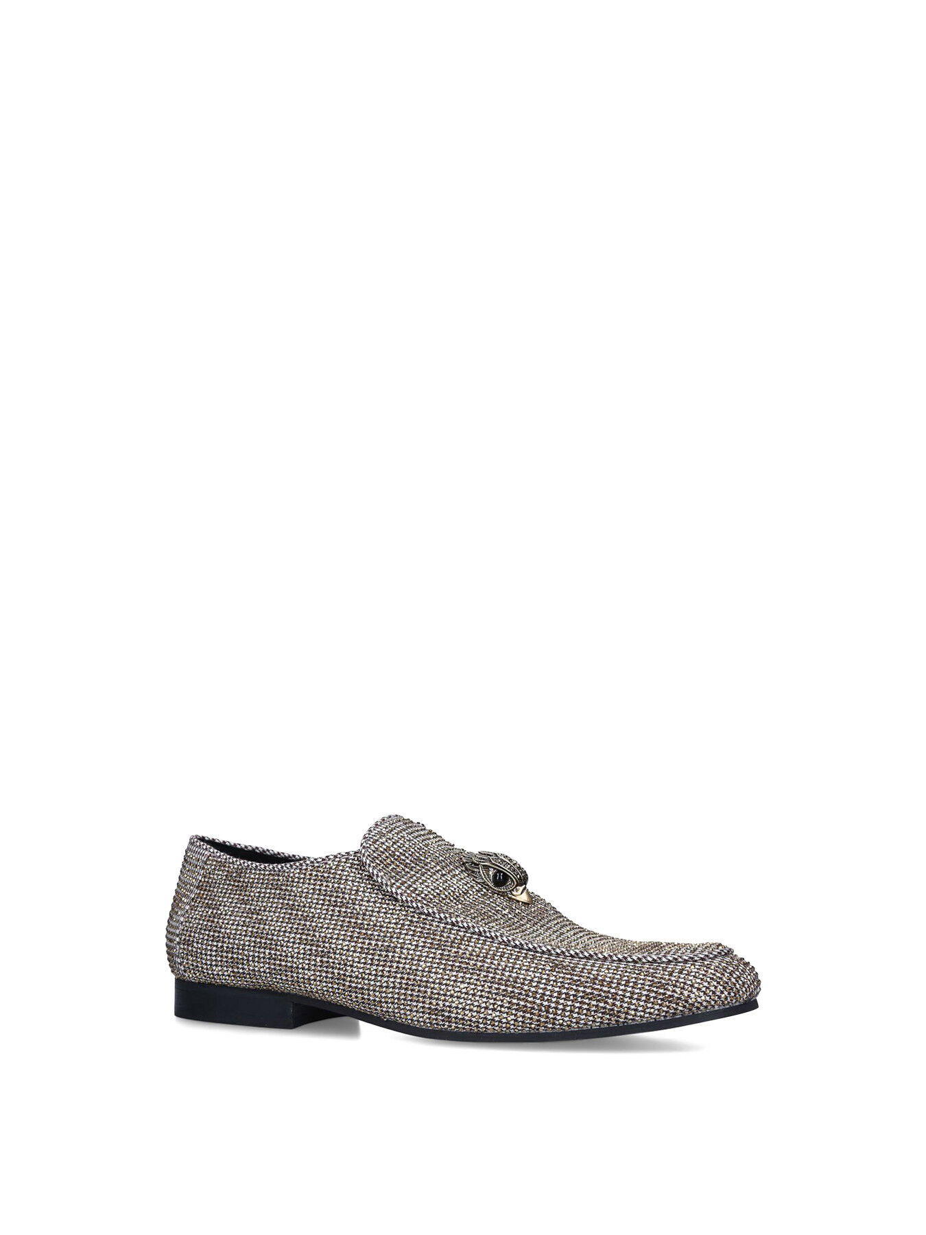 KURT GEIGER LONDON Hugh Eagle Herringbone Loafers in Brown | Endource
