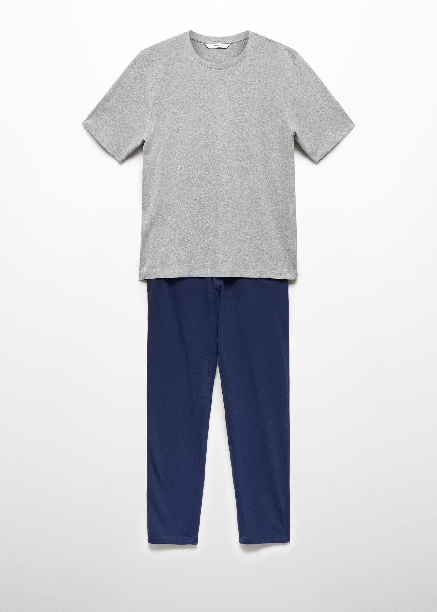 MANGO Cotton Pyjama Pack in Navy | endource