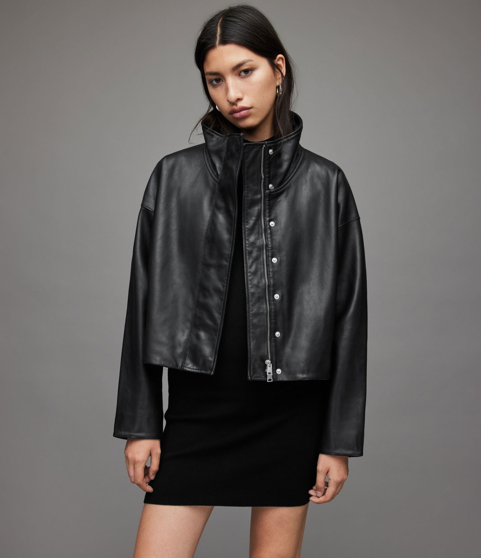 ALLSAINTS Ryder Leather Jacket in Black | endource