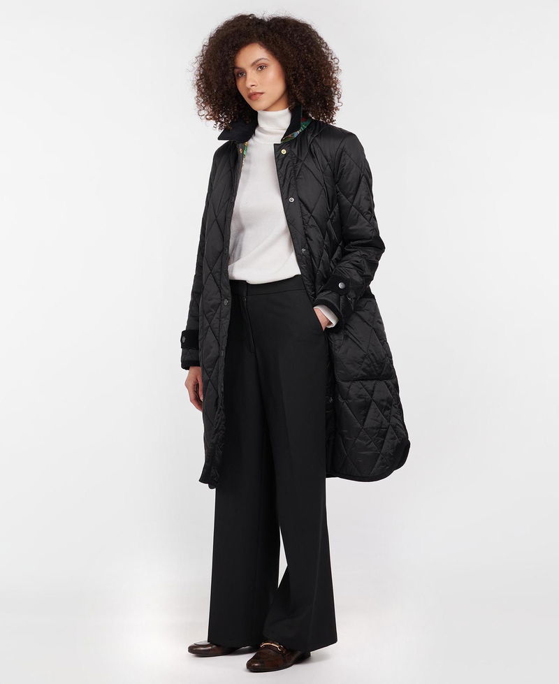 BARBOUR House of Hackney x Barbour - Hoxton Quilted Jacket in Black/Saturnalia | endource