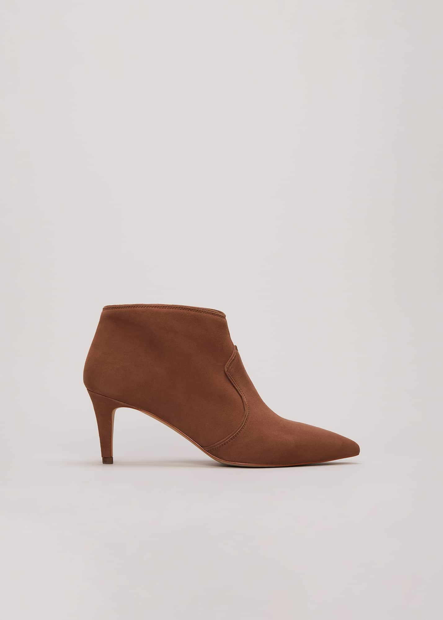 PHASE EIGHT Brown Leather Boots in Tan | Endource