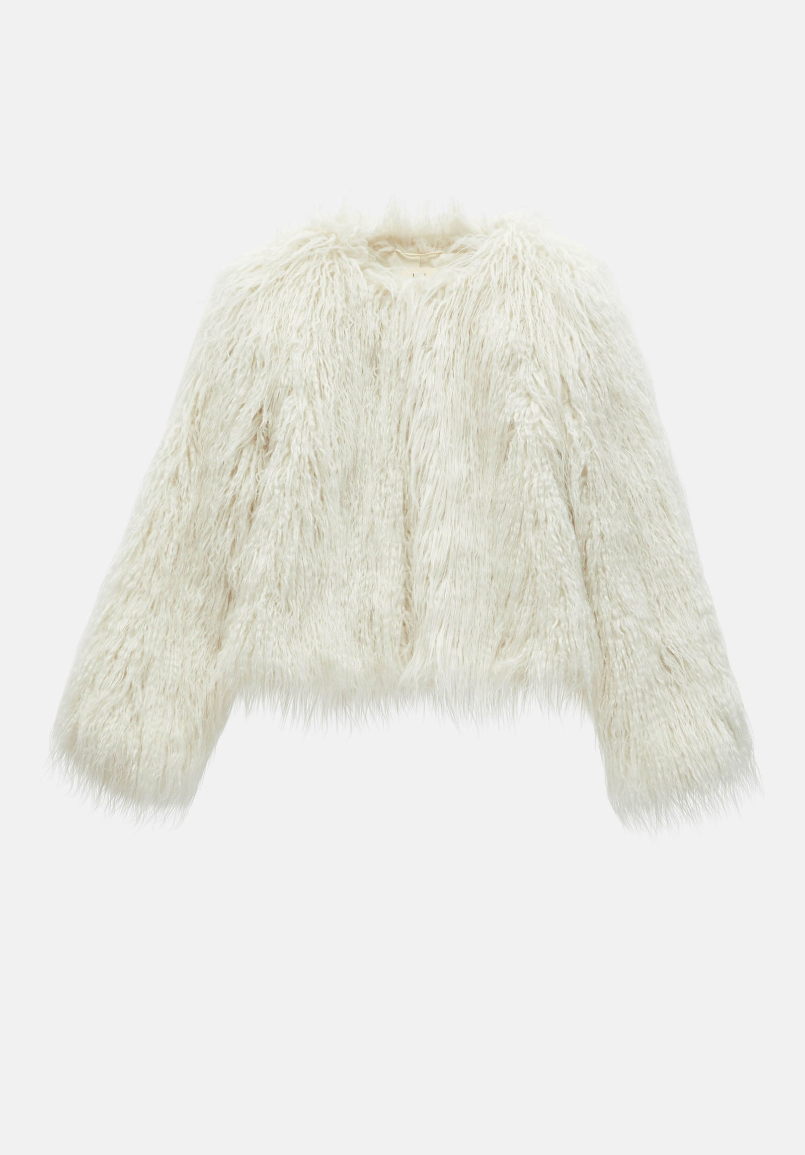 HUSH Rachel Faux Fur Jacket in Ecru | endource