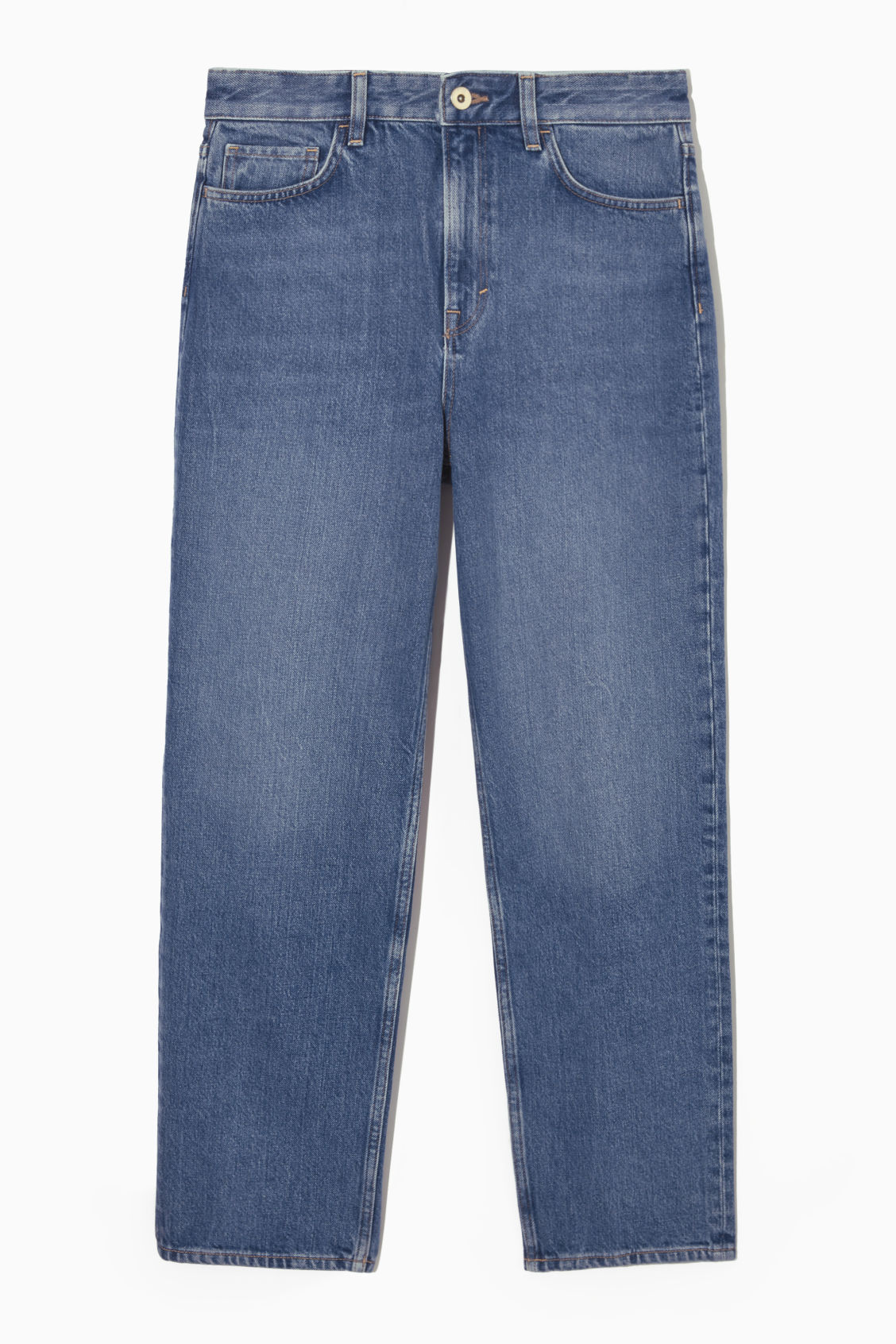 COS Straight-Leg High-Rise Jeans in LIGHT BLUE | Endource