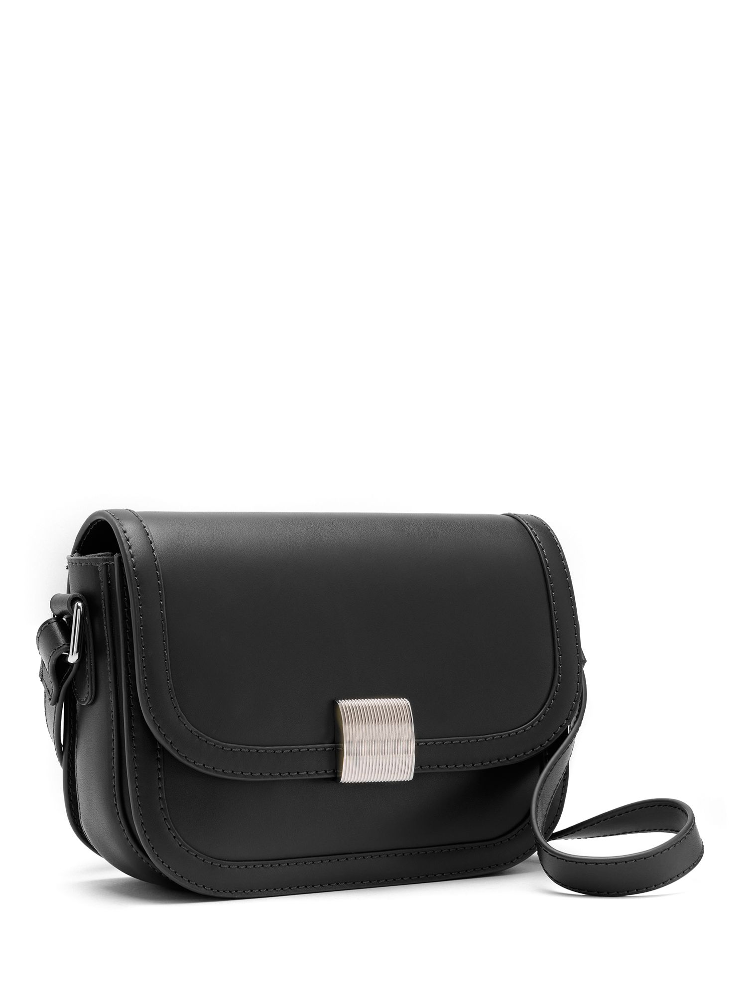 MINT VELVET Leather Boxy Crossbody Bag in Khaki | endource