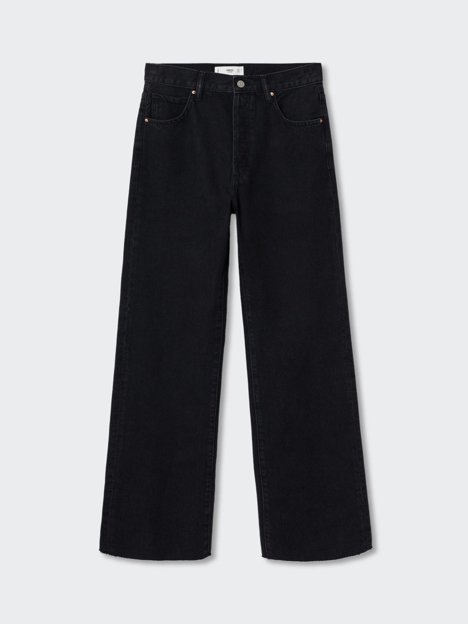 MANGO Nora Bootcut Jeans in Black | endource