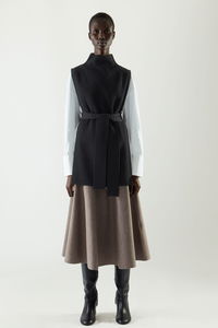 COS Wool Mix Tabard Knitted Vest in Black | endource