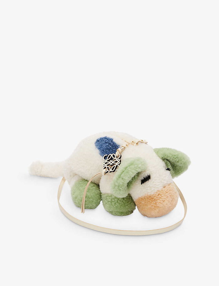 LOEWE Loewe x Howl's Moving Castle - Cow Shearling And Leather Shoulder ...