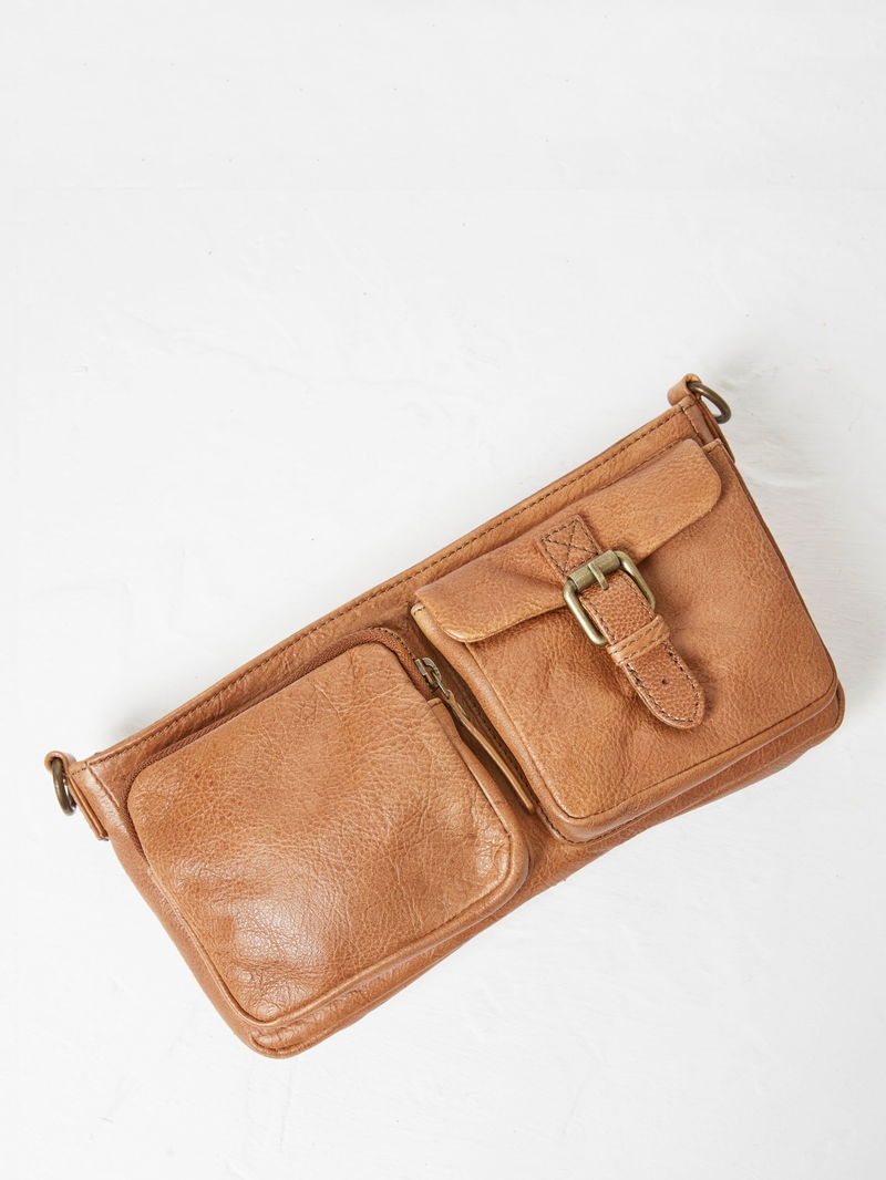 FATFACE Lara Utility Crossbody Bag in Tan | endource