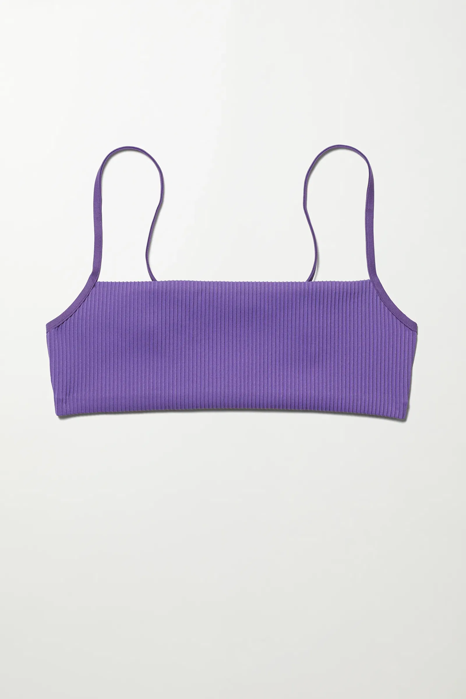 WEEKDAY Aquatica Rib Bikini Top in Purple | Endource