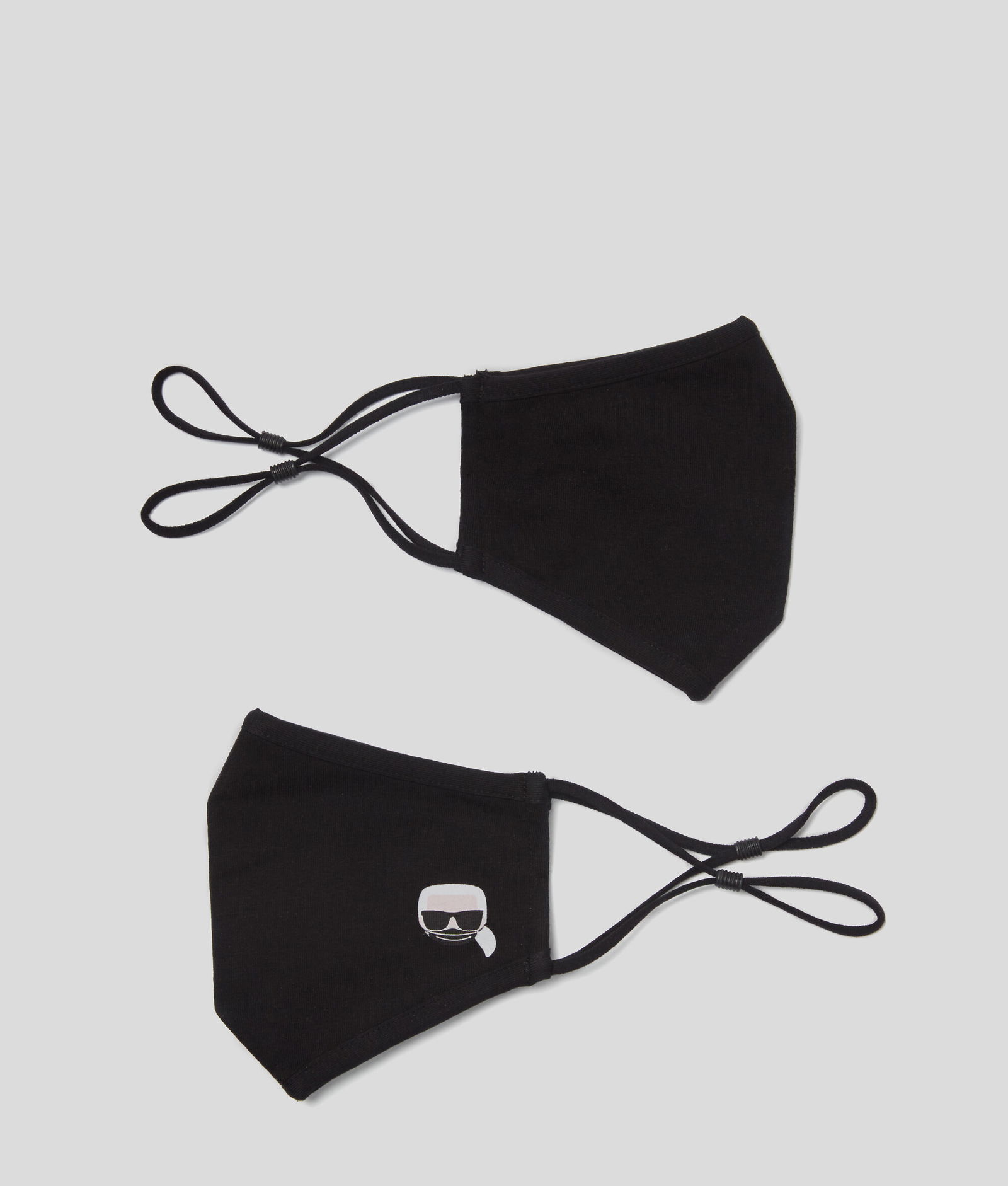 KARL LAGERFELD K/Ikonik Face Mask Set in Black | endource