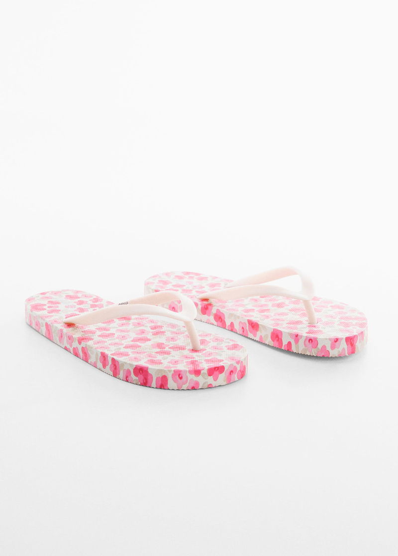 MANGO Strappy Flip Flop in Pink | endource