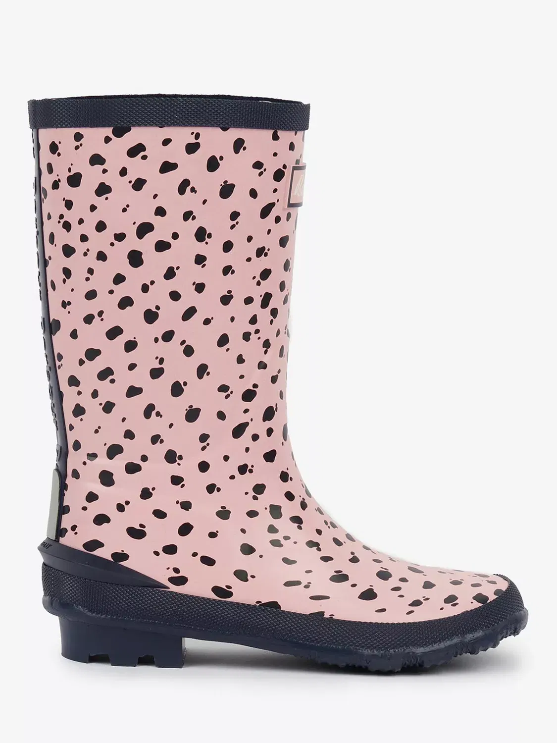 BARBOUR Shield Wellington Boots in Pink Spot | endource