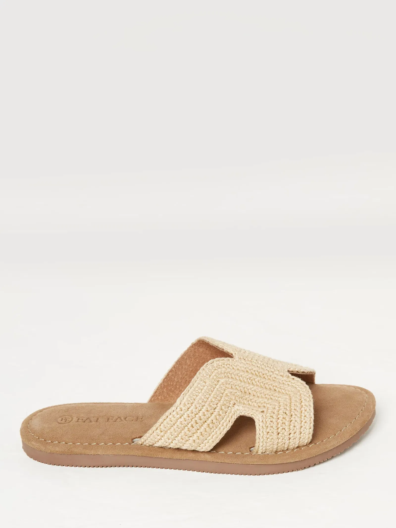 FATFACE Larissa Crochet Band Sandals in Natural | Endource