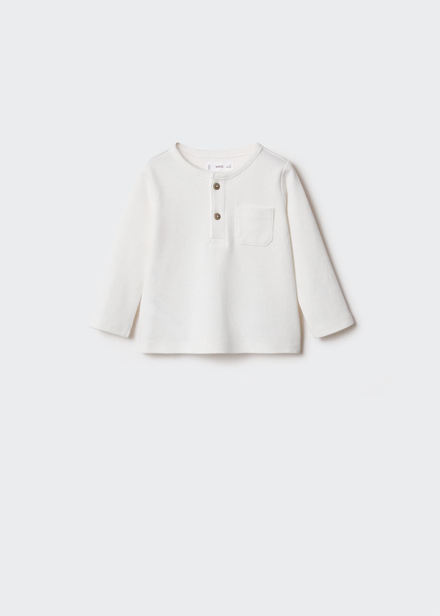MANGO Textured Cotton T-Shirt | endource