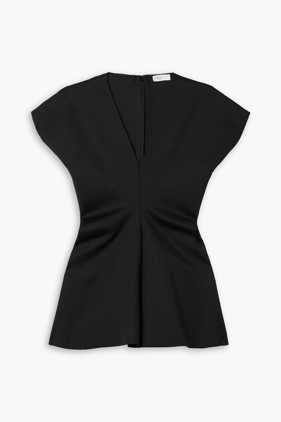 ROSETTA GETTY Draped Scuba Peplum Top | endource