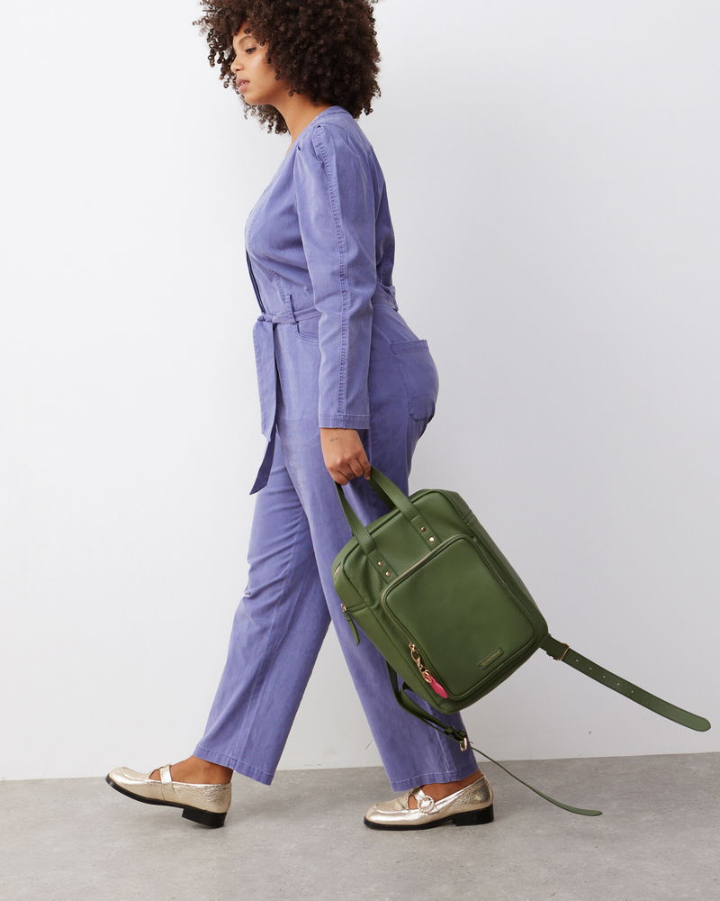 OLIVER BONAS Mami Laptop Backpack in Green | endource