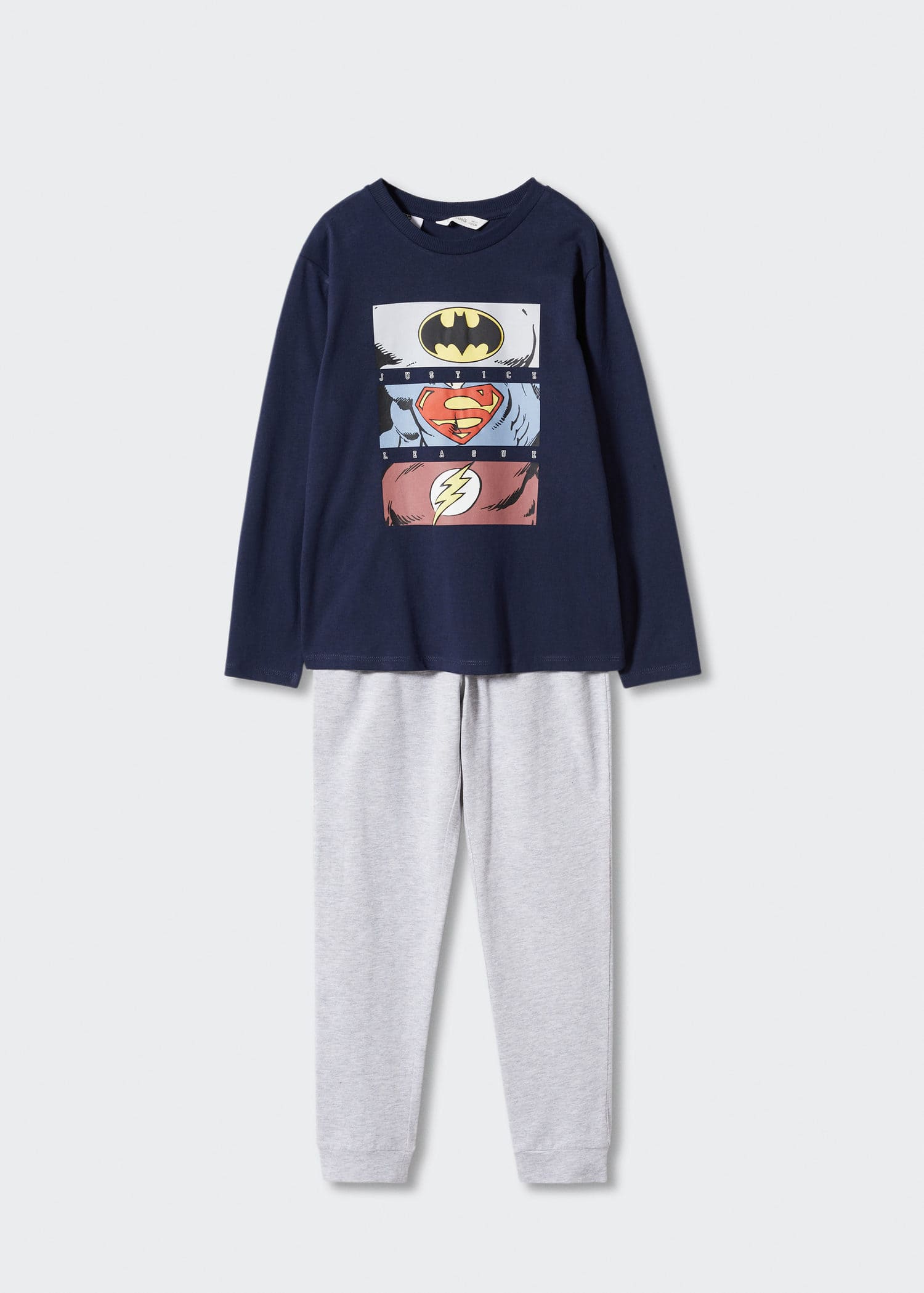 MANGO Superhero Long Pyjamas in Dark Navy | endource