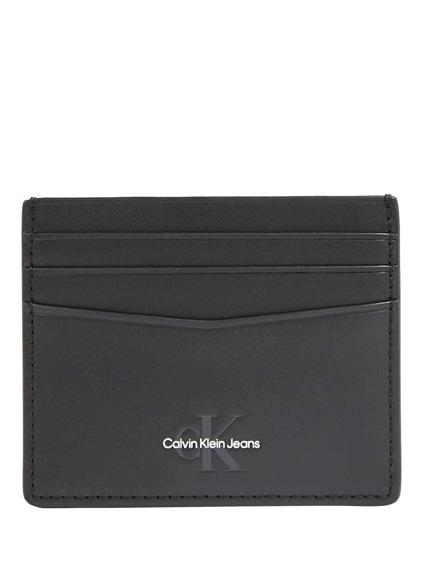 CALVIN KLEIN Monogram Soft Card Holder in Black | endource
