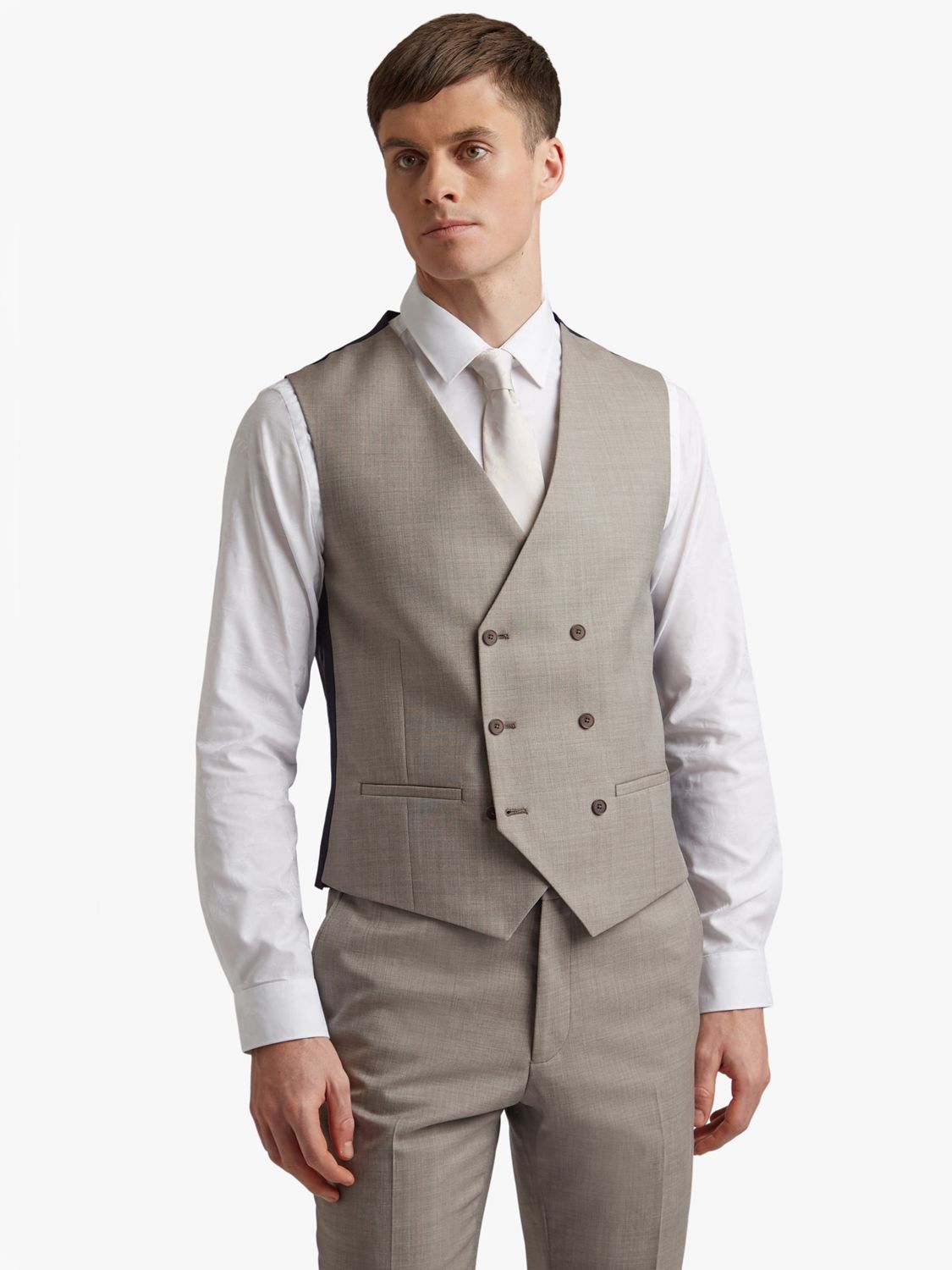 TED BAKER Arran Slim Fit Wool Blend Double Breasted Waistcoat in ...