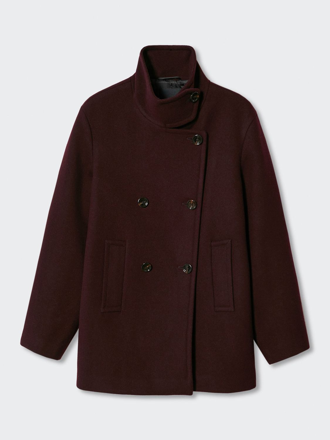 MANGO Imagine Wool Blend Coat in Dark Red | endource