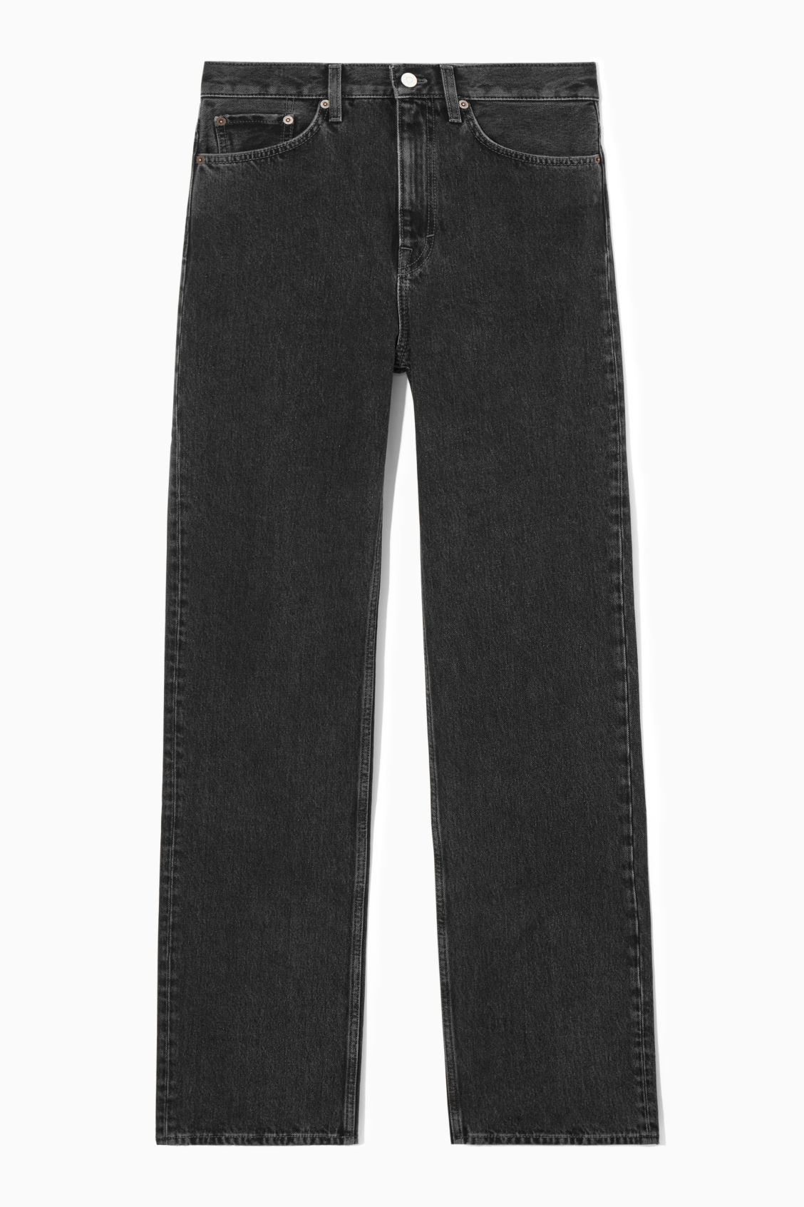 COS Straight Column Jeans in WASHED BLACK | endource