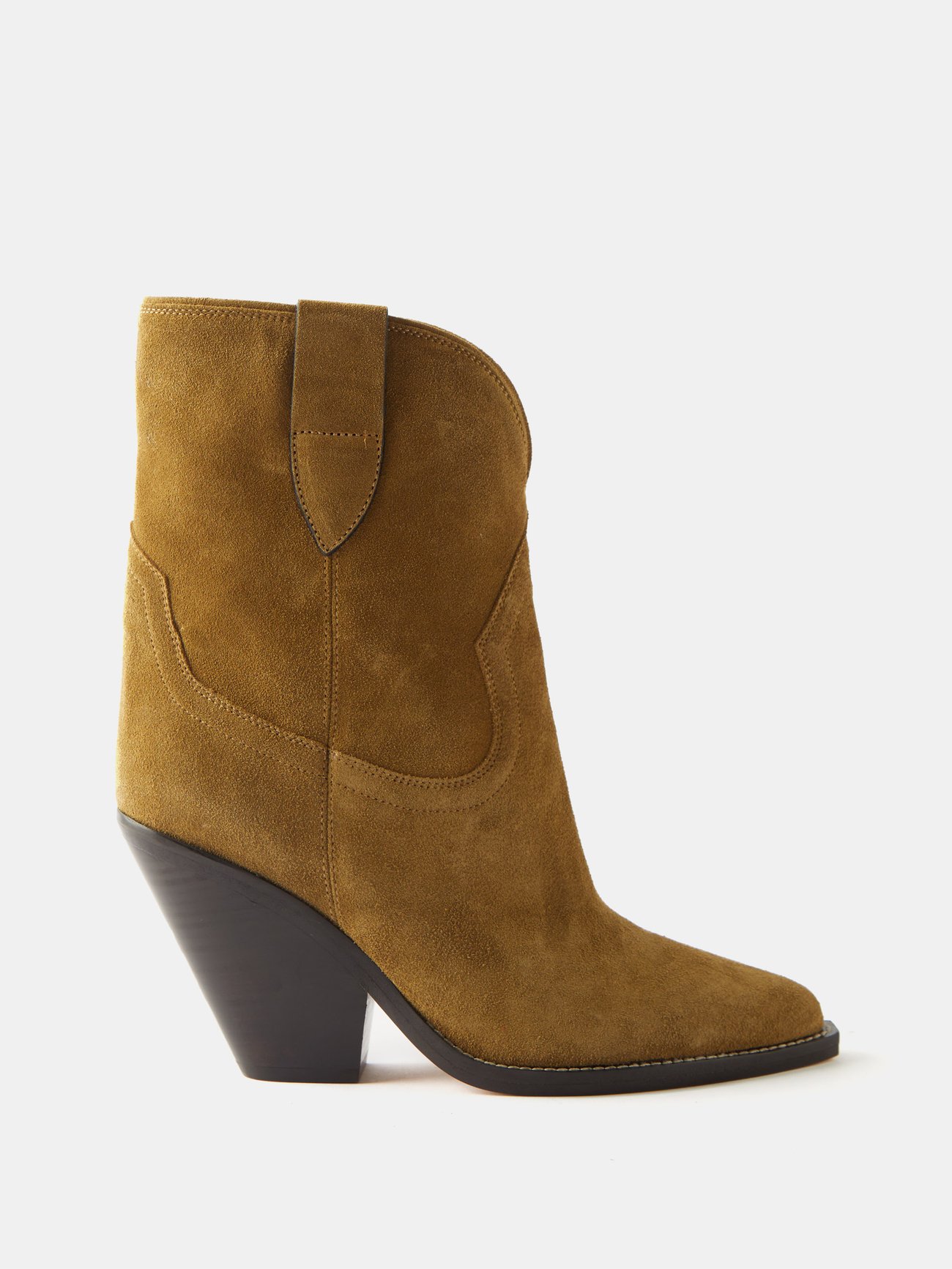 ISABEL MARANT Leyane Suede Ankle Boots in Brown | Endource