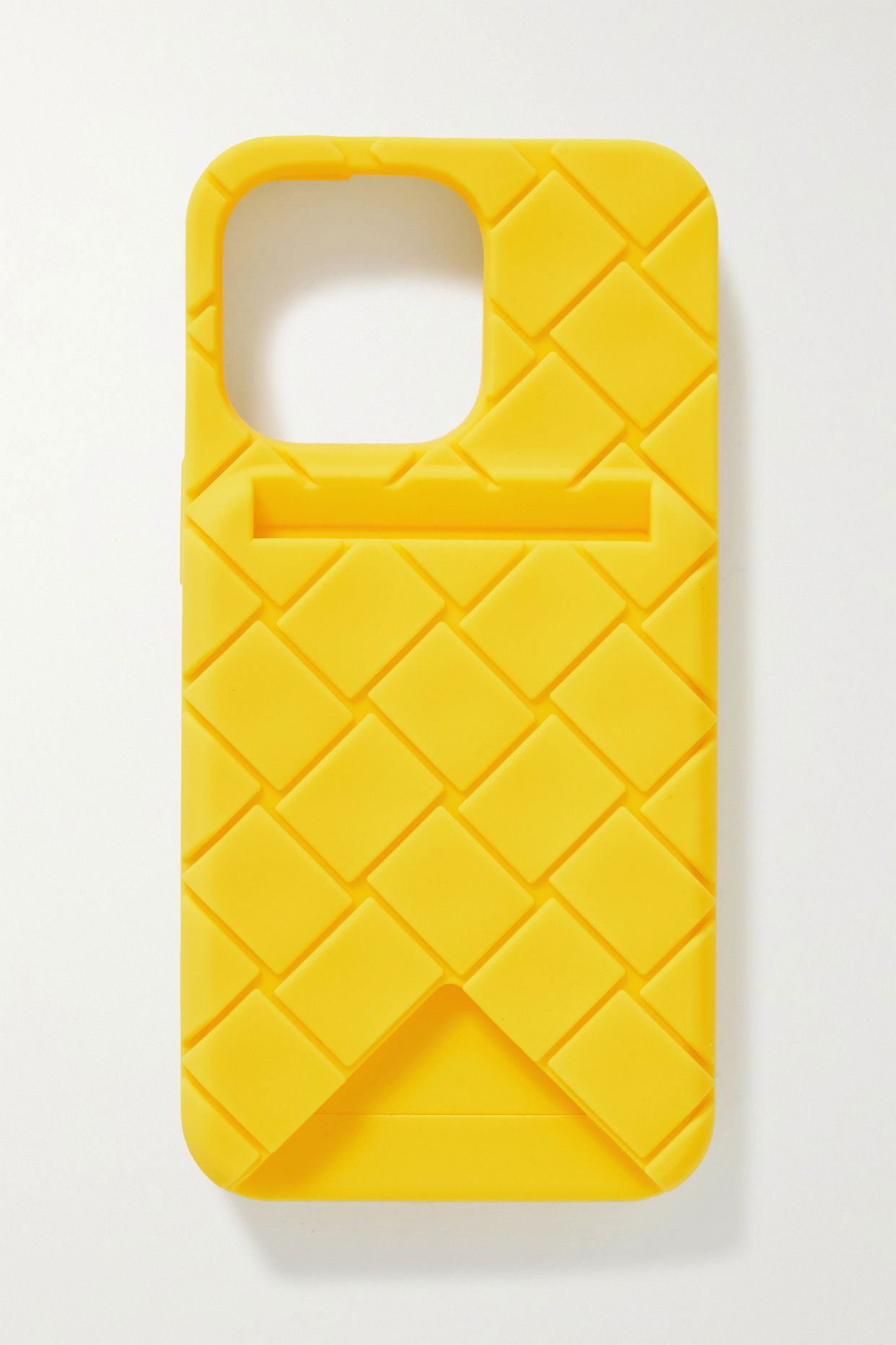 BOTTEGA VENETA Intrecciato Rubber iPhone 13 Case in Yellow | endource