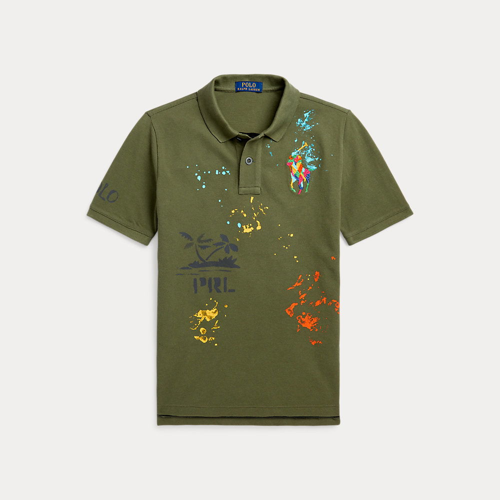 RALPH LAUREN Peace Love Polo Mesh Polo Shirt in Green | endource