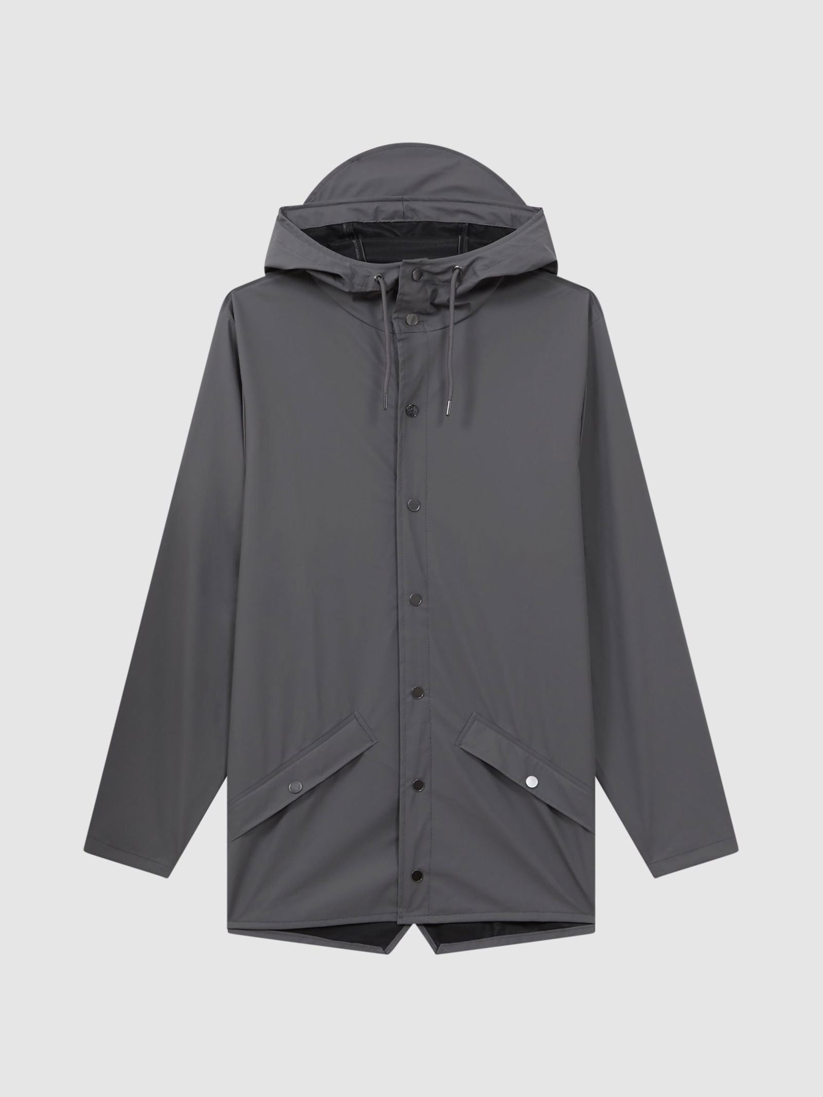 REISS Hooded Raincoat Jacket in Grey | endource