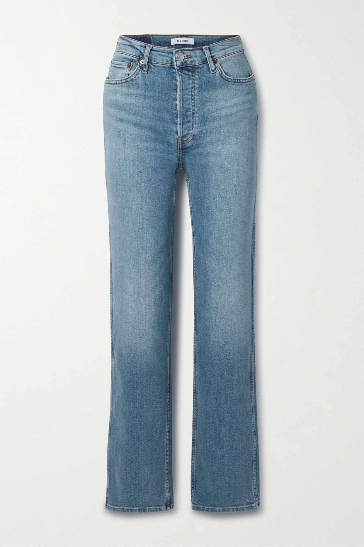 Redone 90s High-Rise Straight-Leg Jeans in Blue | endource