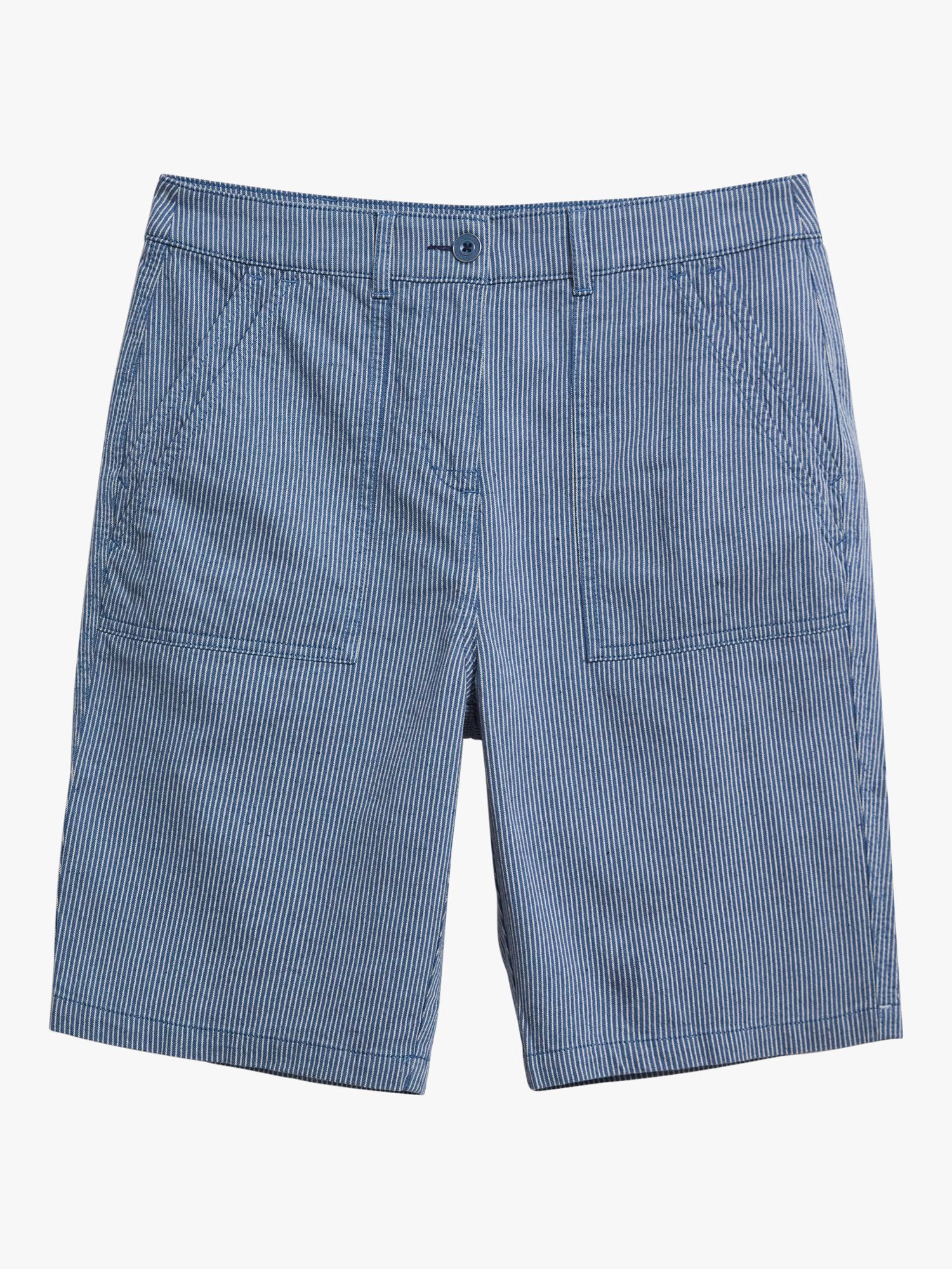 WHITE STUFF Twister Linen Blend Shorts in Blue/Multi | endource