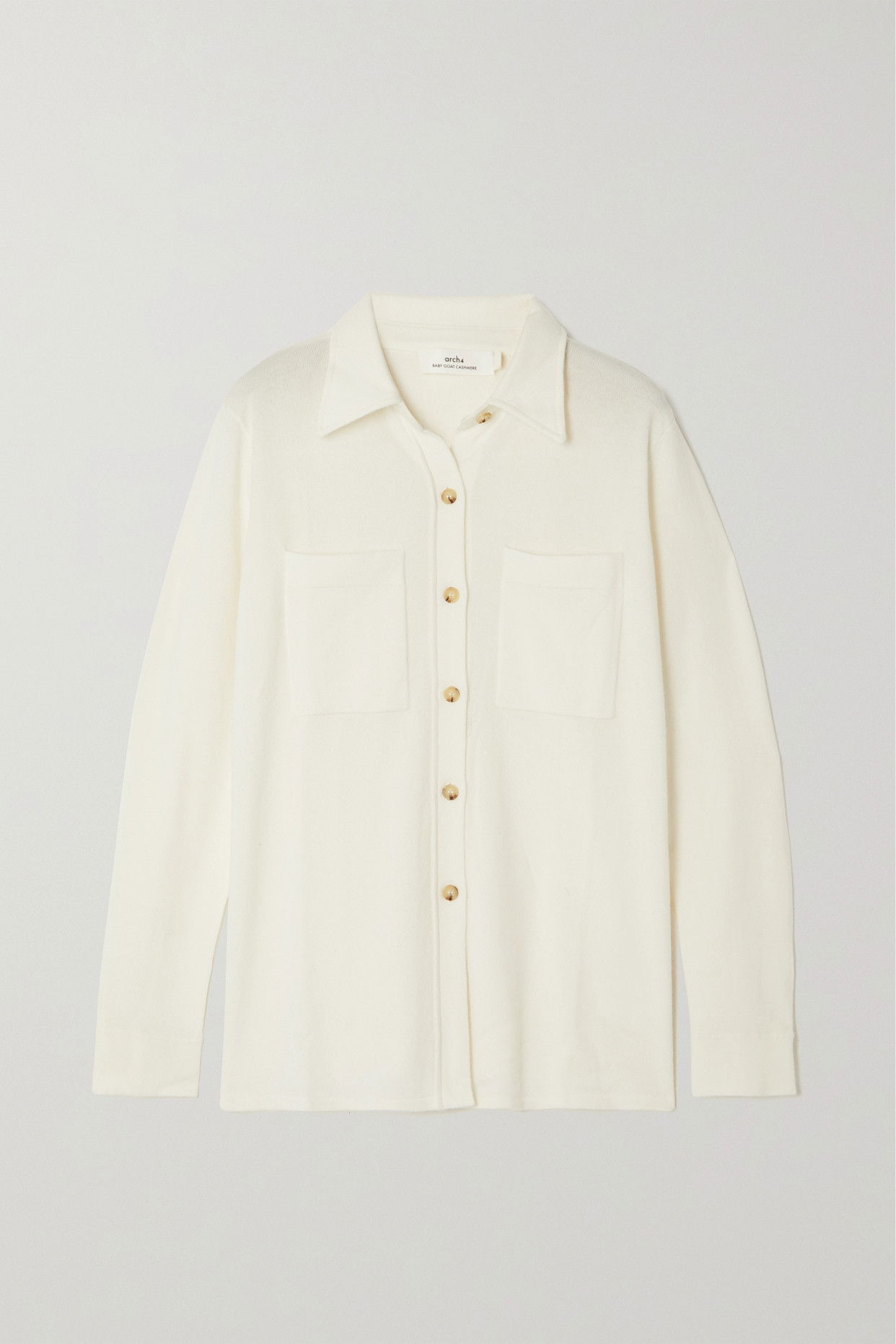 ARCH4 Geneva Cashmere Shirt in Cream | Endource