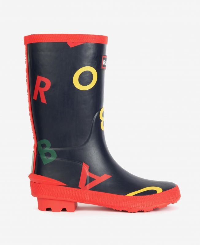 BARBOUR Shield Wellington Boots in Navy Dog | endource