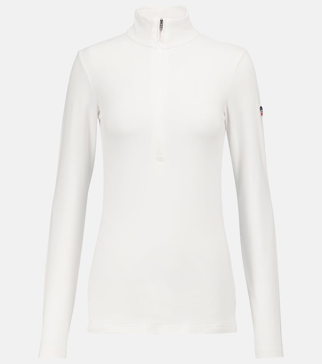 FUSALP Logo Half-Zip Ski Top in White | endource