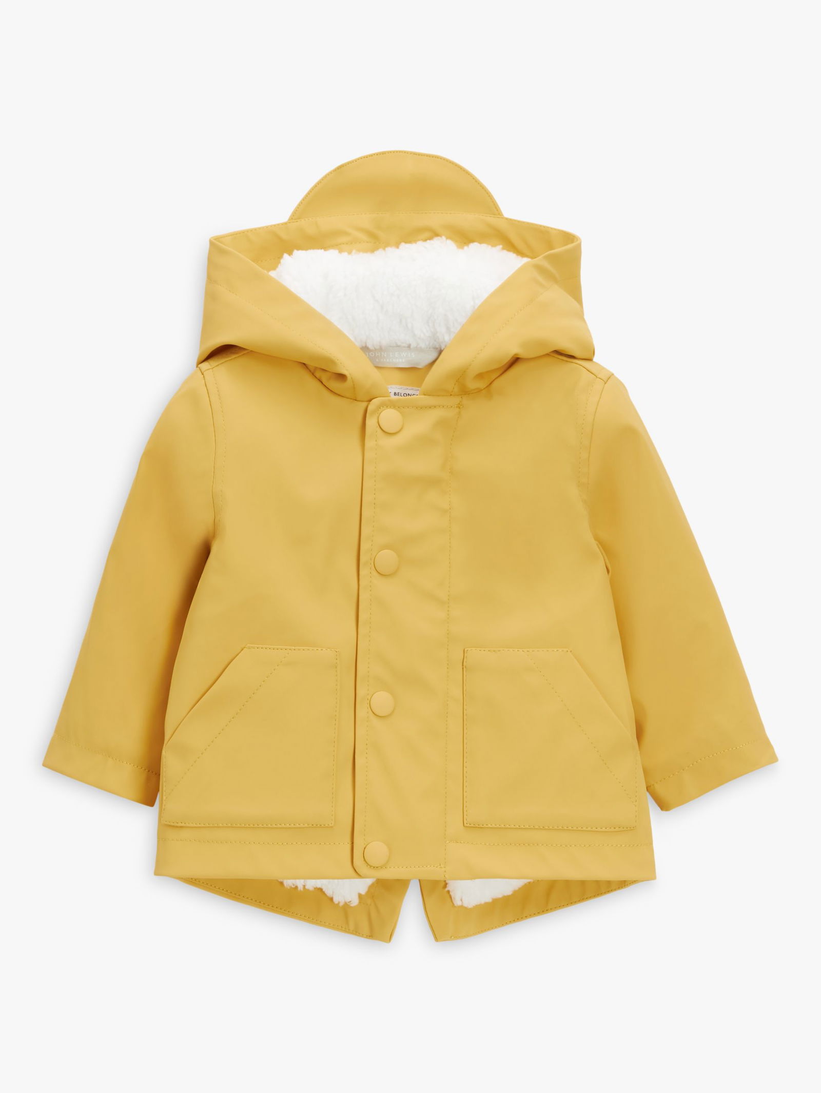 JOHN LEWIS Water Resistant Rain Mac Jacket in Yellow | endource