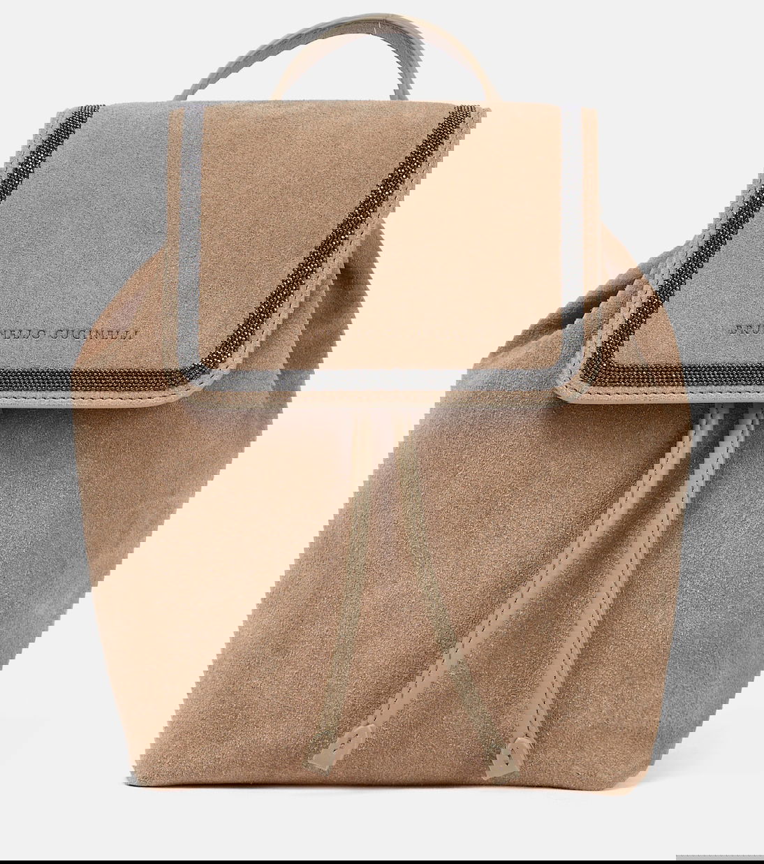 BRUNELLO CUCINELLI Suede Backpack in Brown | endource