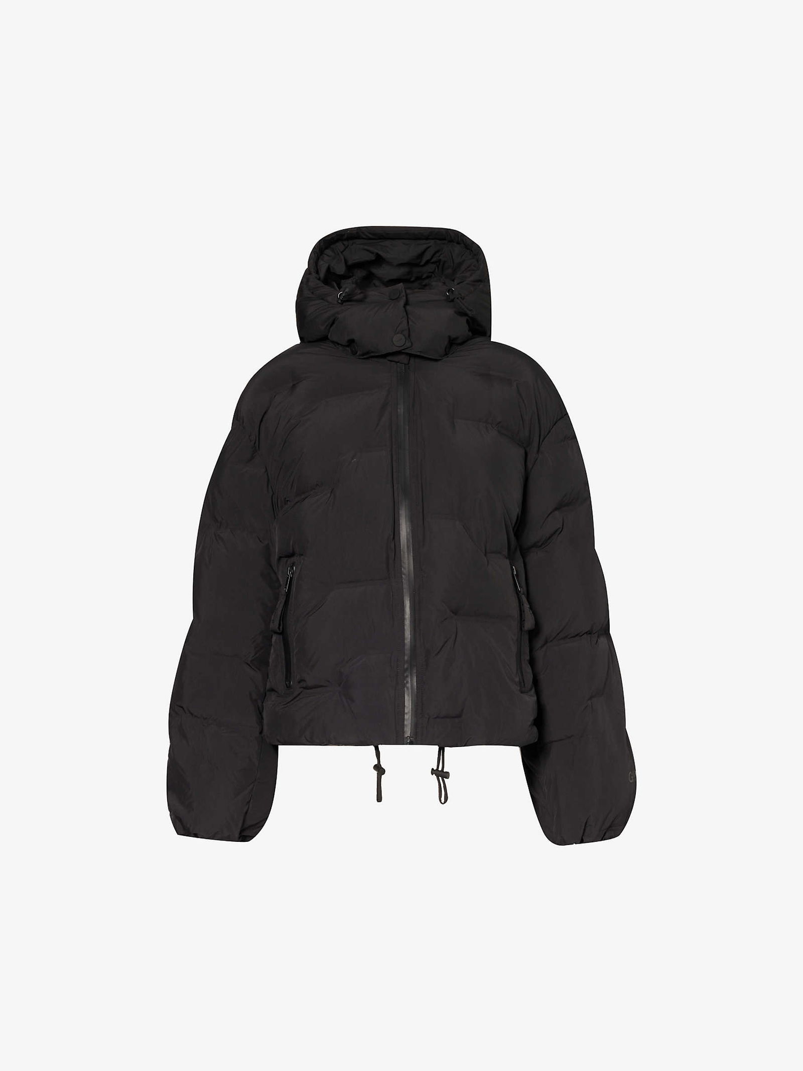GANNI Padded Detachable-Hood Jacket in BLACK | endource