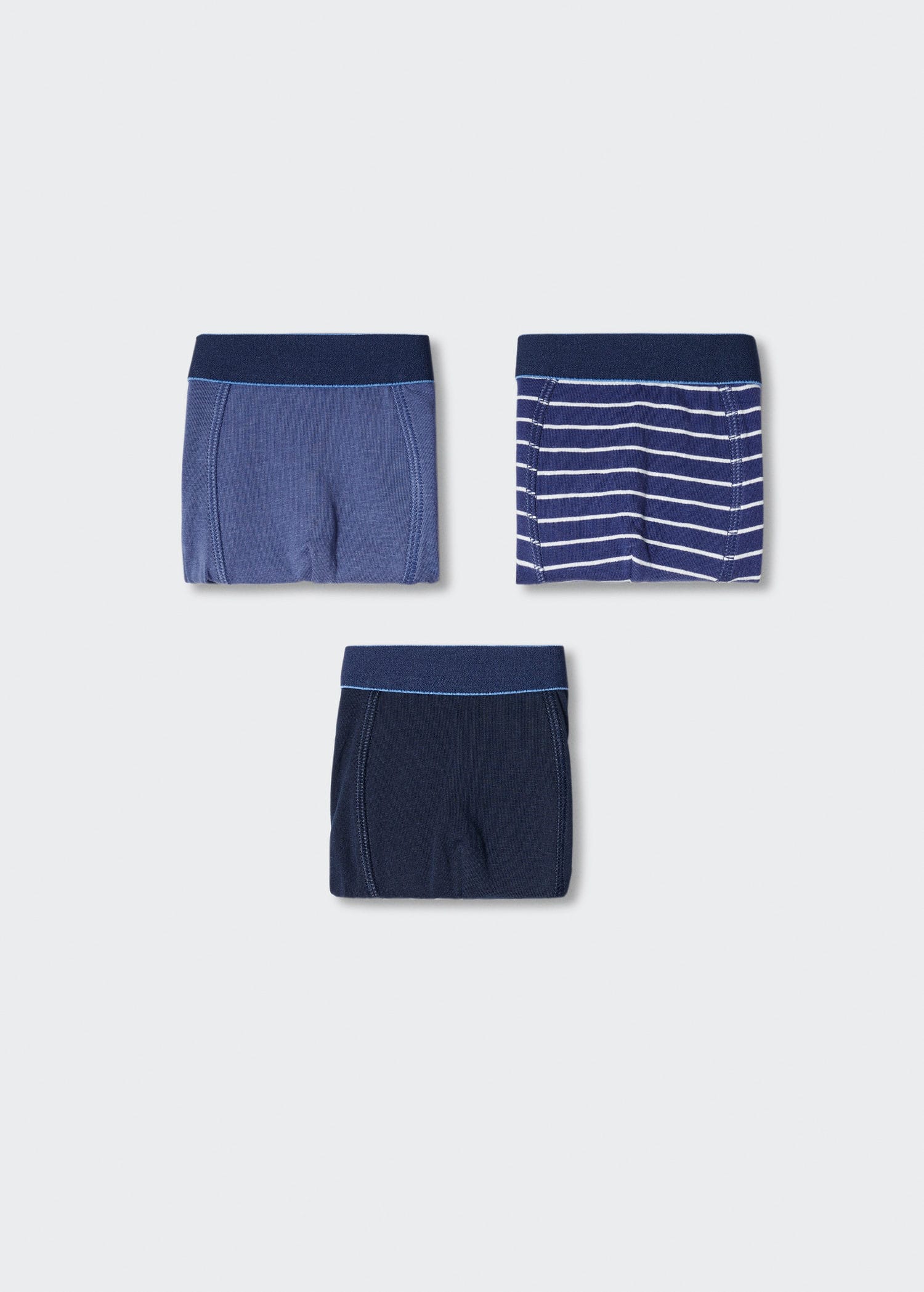 MANGO Mixed 3 Boxer Pack in Dark Navy | endource