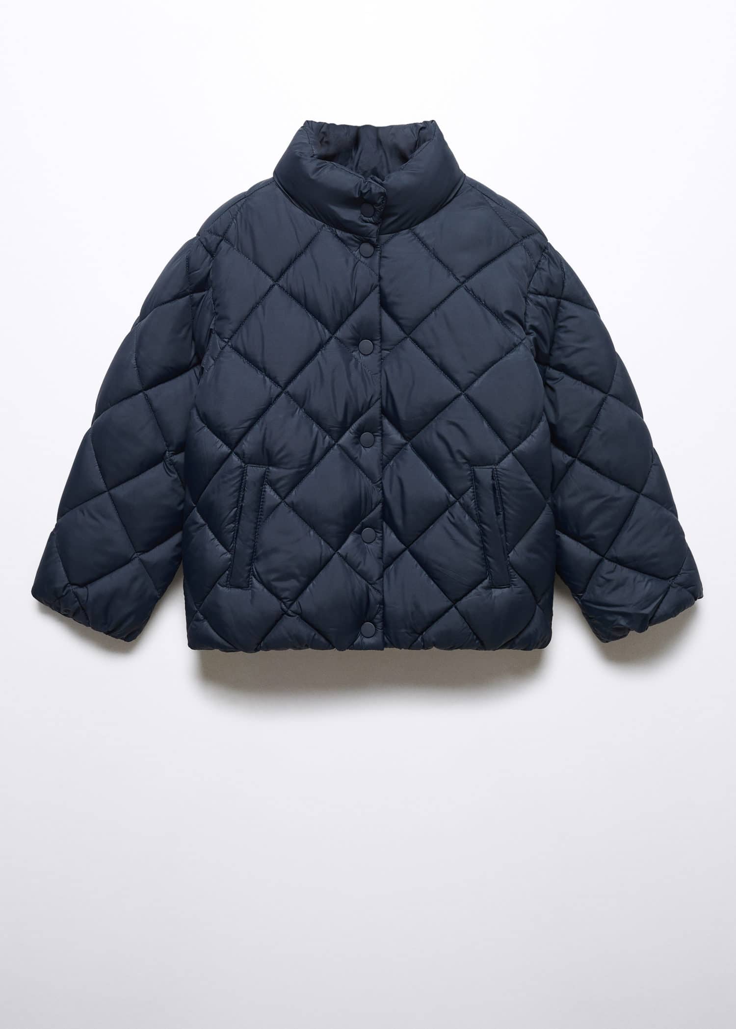 MANGO Quilted Jacket in Navy | Endource