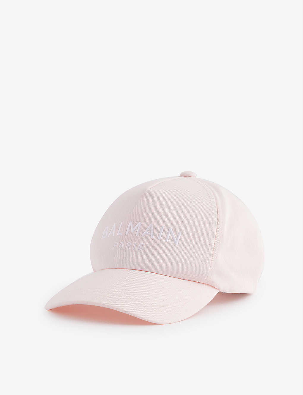 Balmain Logo-Embroidered Curved-Brim Woven Baseball Cap in ROSECLAIR ...