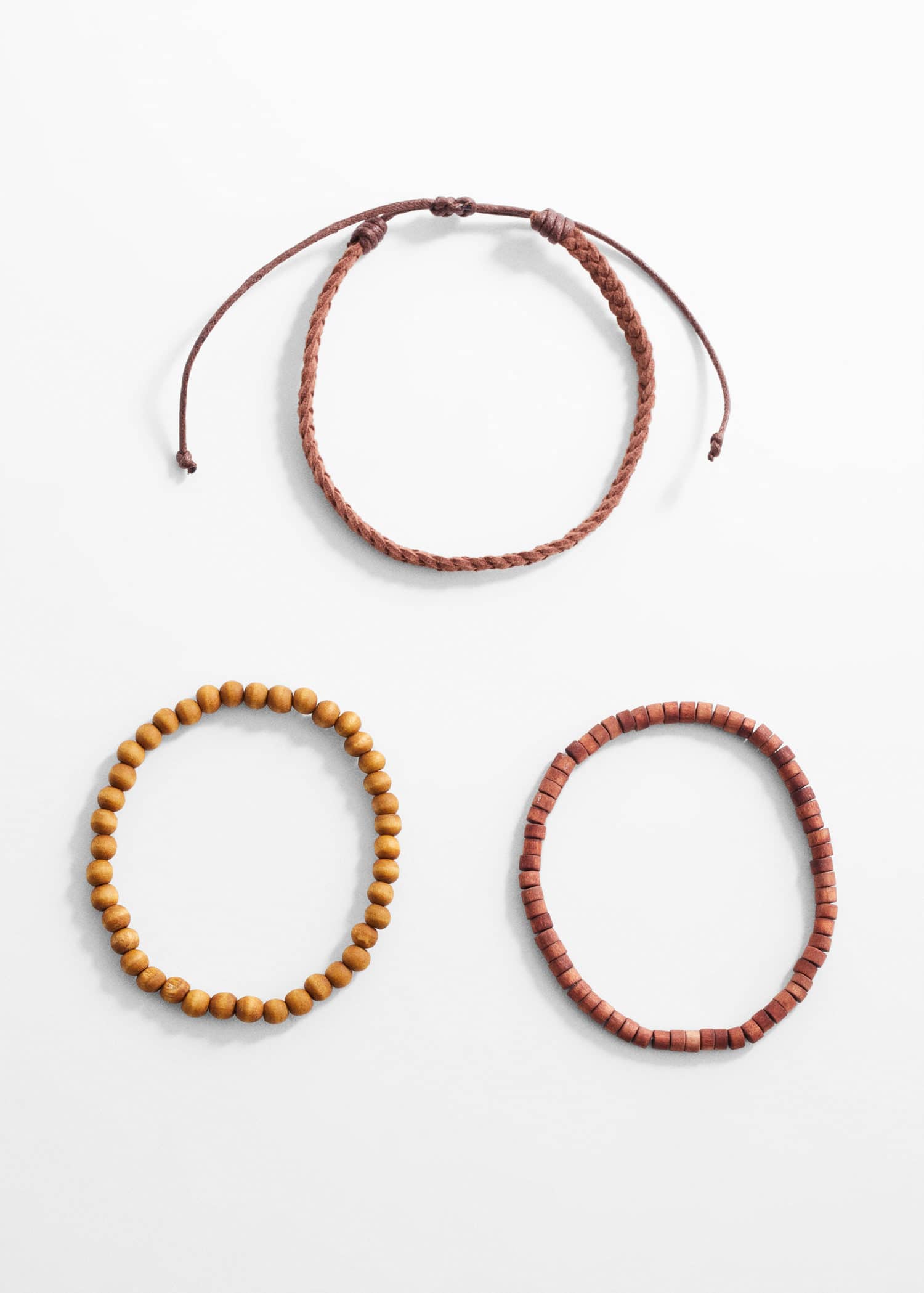 MANGO Pack Of 3 Bracelets in Brown | endource