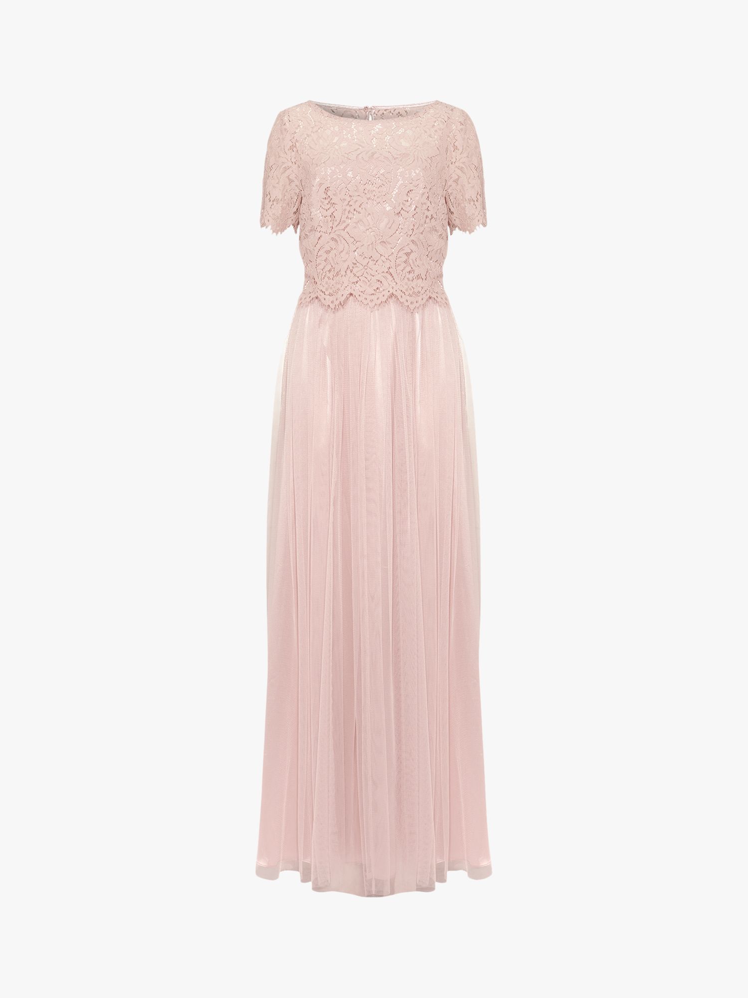 PHASE EIGHT Kiera Lace Tulle Maxi Dress in Berry | endource