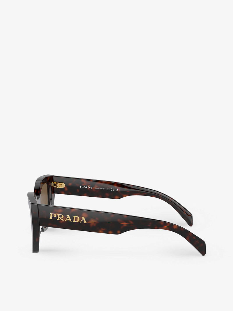 Prada Butterfly Frame Tortoiseshell Acetate Sunglasses In Brown Endource