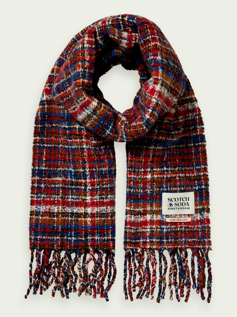 SCOTCH & SODA Wool-Blend Brushed Scarf in Combo B | Endource