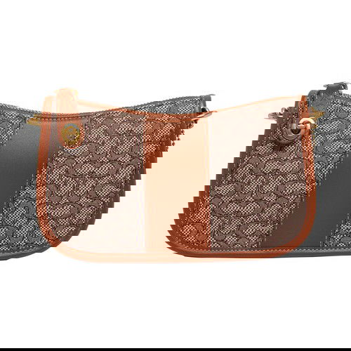 COACH Swinger 20 In Micro Signature Jacquard Bag in B4 Cocoa Burnished ...